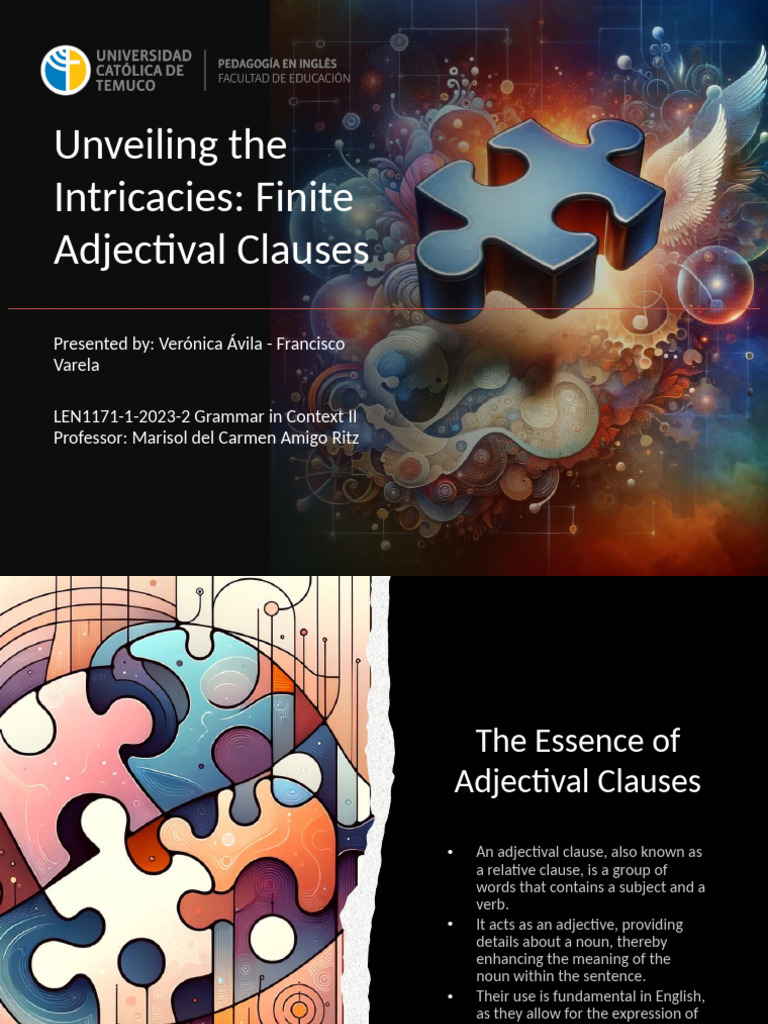 Finite Adjectival Clauses Presentation 1 | PDF | Adjective | Clause