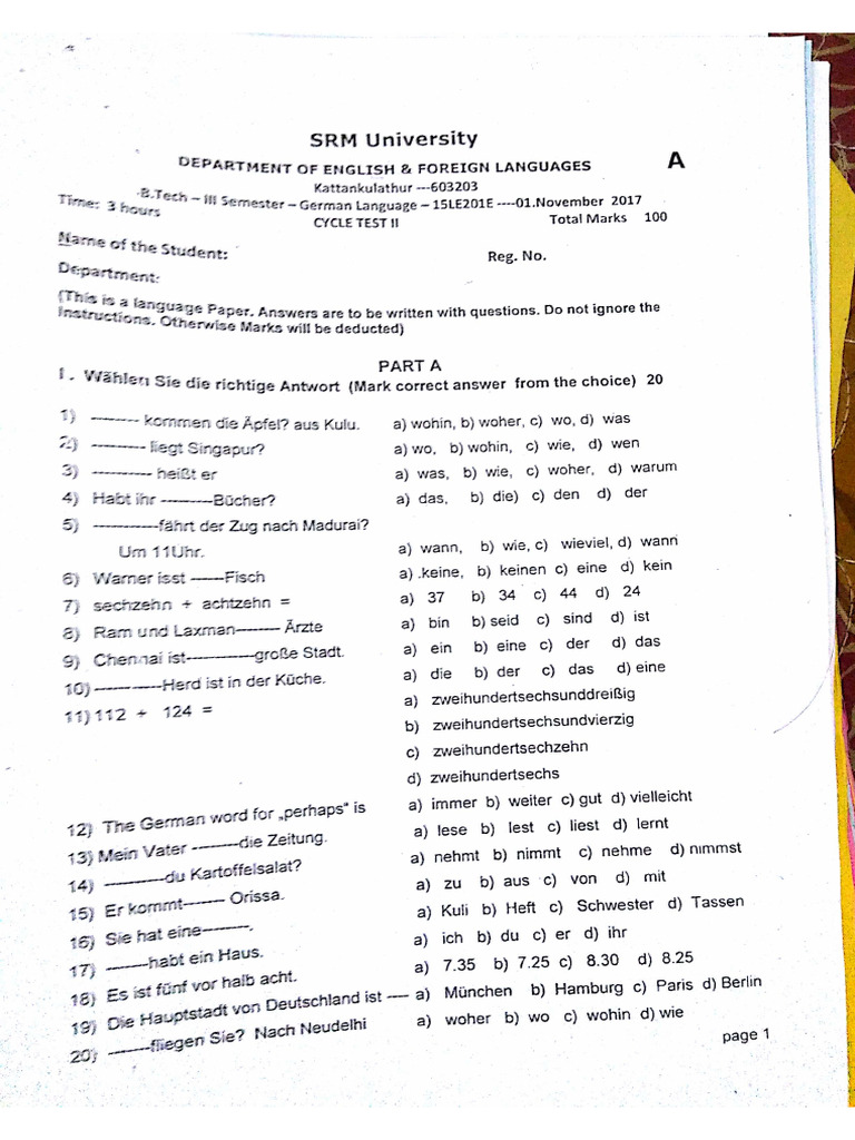 German Phase 1 Ct2-Ct2 | PDF