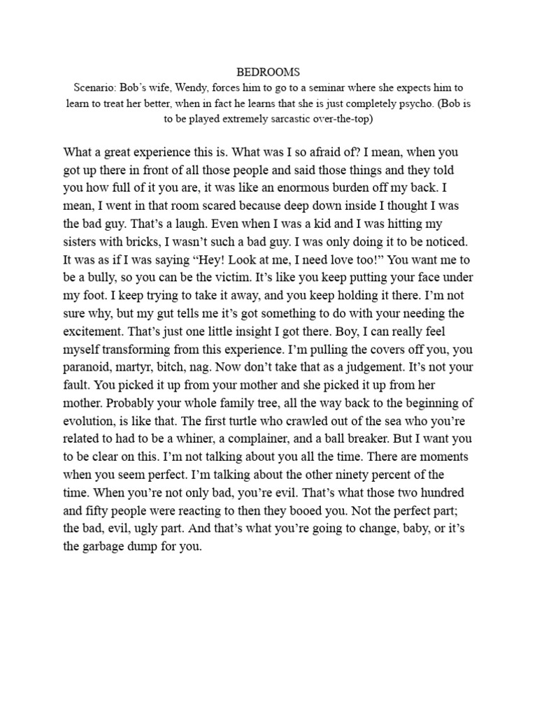 Bob's Sarcastic Seminar Revelation | PDF