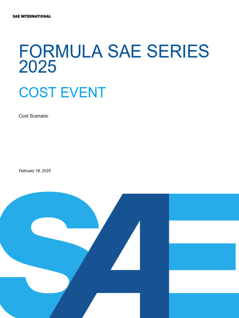 2025 FSAE Cost Scenario 2.19.2025 | PDF | Request For Proposal