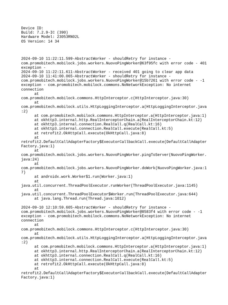 Network Errors in NuovoPingWorker Logs | PDF | Java (Programming Language) | Domain Name System