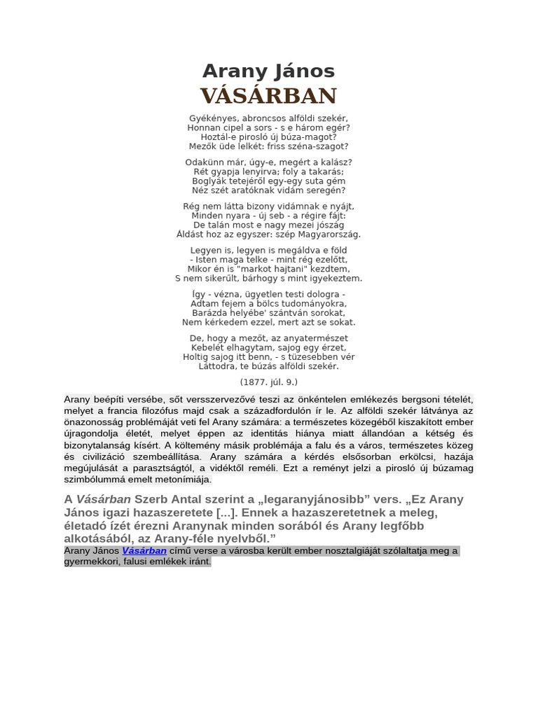 Arany János II | PDF