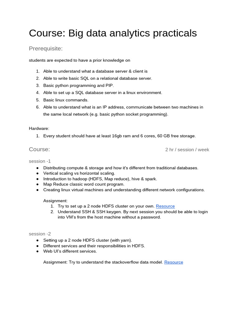 Big Data Analytics Practical Through Practice | PDF | Apache Hadoop | Apache Spark