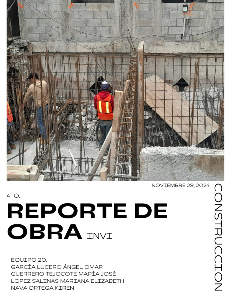 4to Reporte de Obra | PDF | Hormigón | Fundación (Ingeniería)