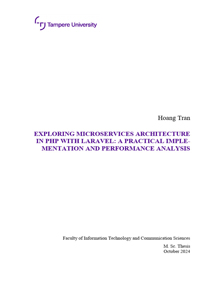 Microservices in PHP with Laravel Analysis | PDF | Service Oriented Architecture | Databases