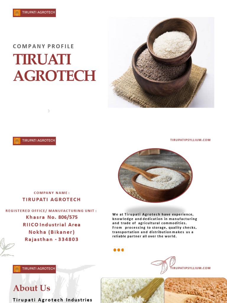 Tirupati Agrotech - Company Profile | PDF | Environmental Issues | Economy And The Environment
