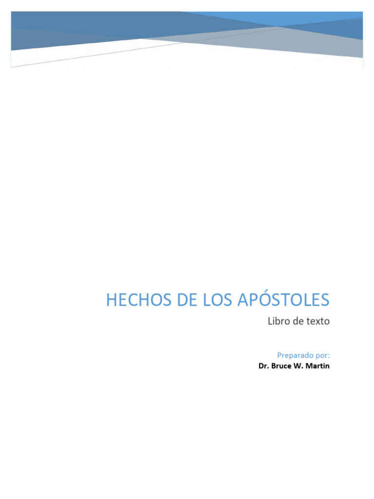 Hechos-de-los-Apostoles-Libro-de-Texto | PDF | Iglesia cristiana | Hechos de los apóstoles