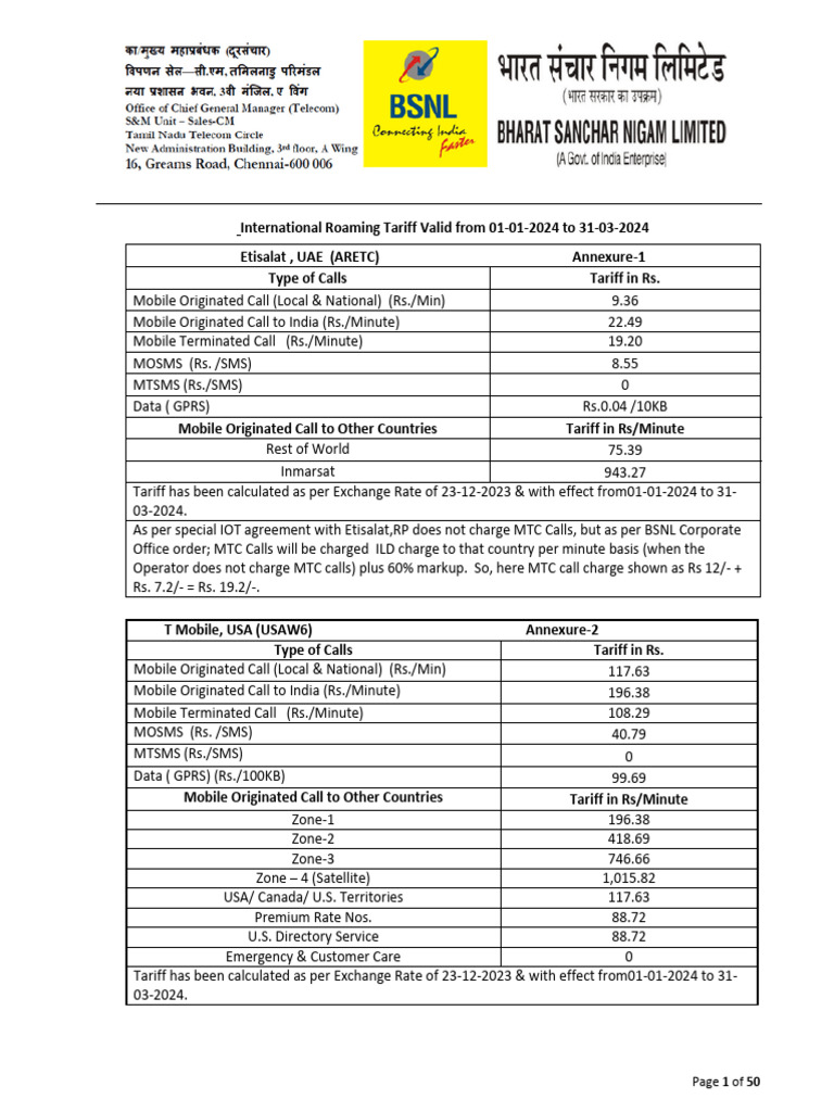 International Roaming Rates 2024 | PDF | Gulf Cooperation Council ...
