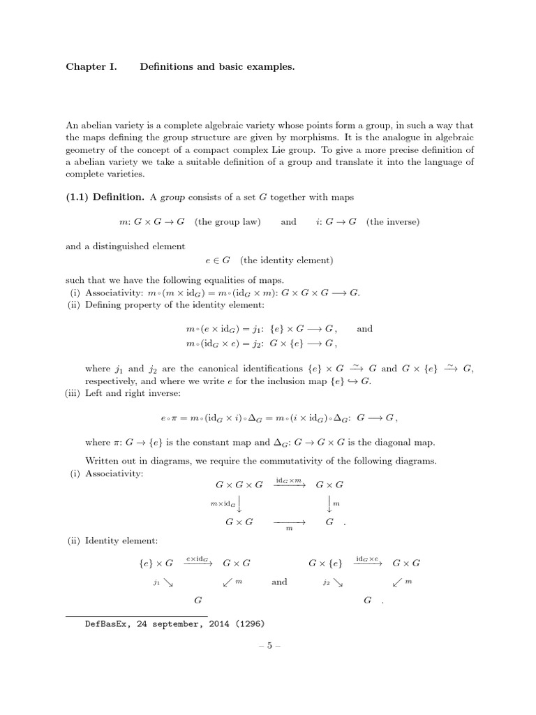 Understanding Abelian Varieties and Groups | PDF | Group (Mathematics ...