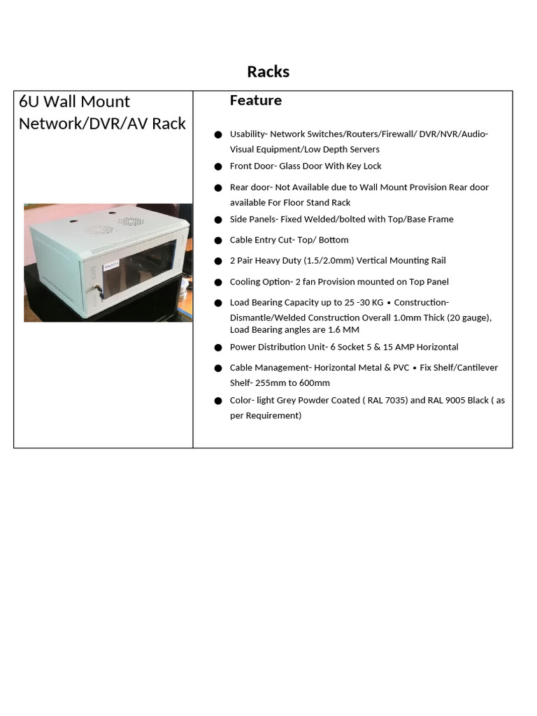 Enterprise & Industrial Network Racks | PDF | Door
