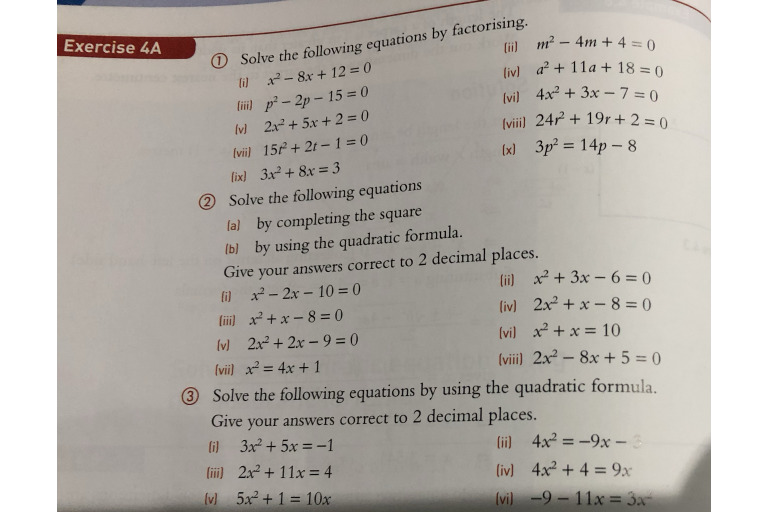 Factorising, Quadratic Formula and Completing the Square (1) | PDF Factorising, Quadratic Formula and Completing the Square (1) | PDF