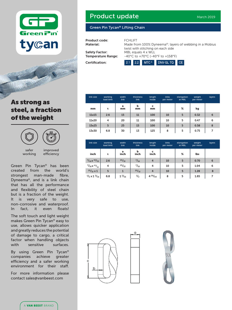 Product update - Green Pin Tycan® Lifting Chain_EN | PDF | Building ...