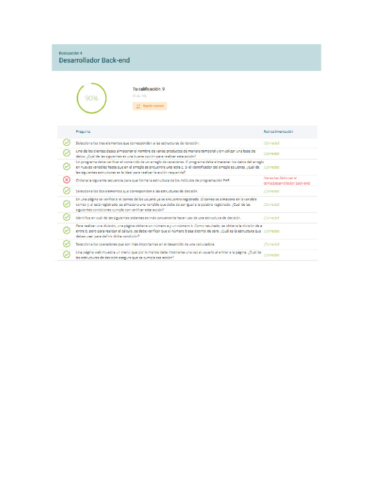 Certificado Back End | PDF