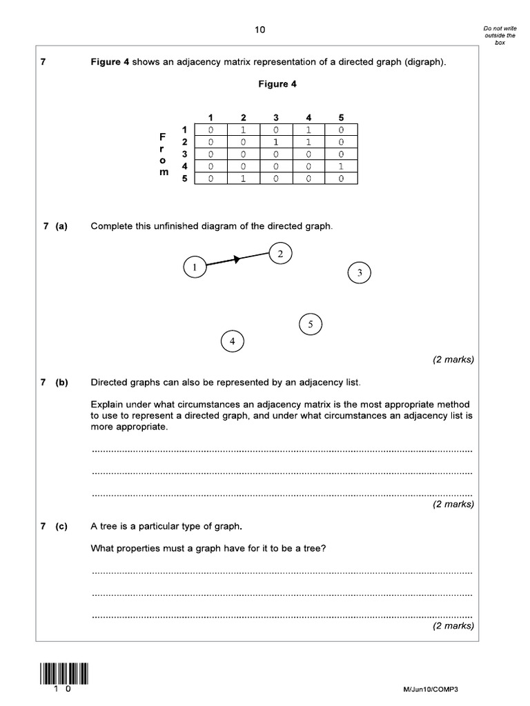 Practice Exam Questions - Graphs and Trees | PDF