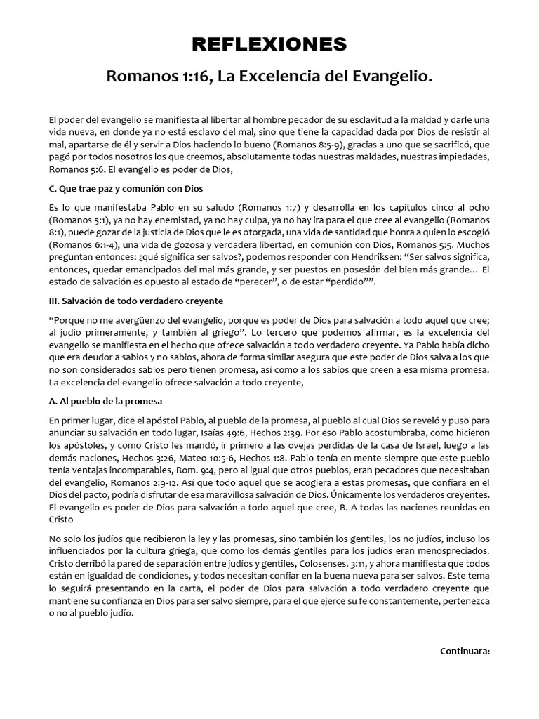 Reflexiones | PDF | Salvación | Pablo el apóstol