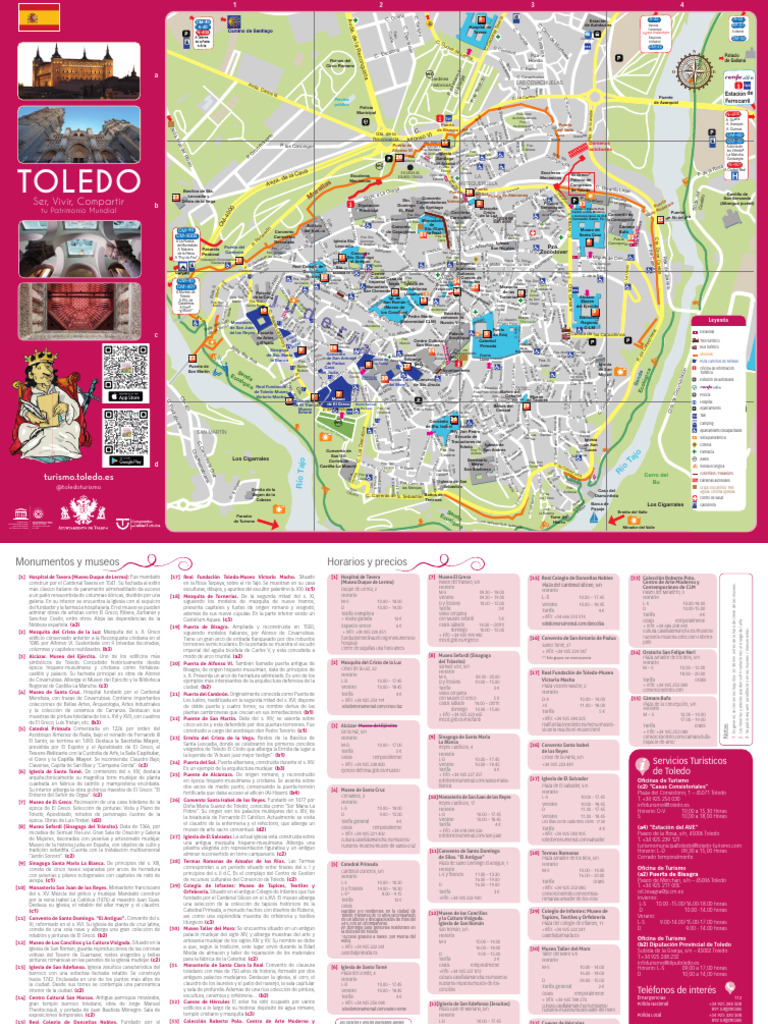 Mapa Turístico de Toledo, España | PDF