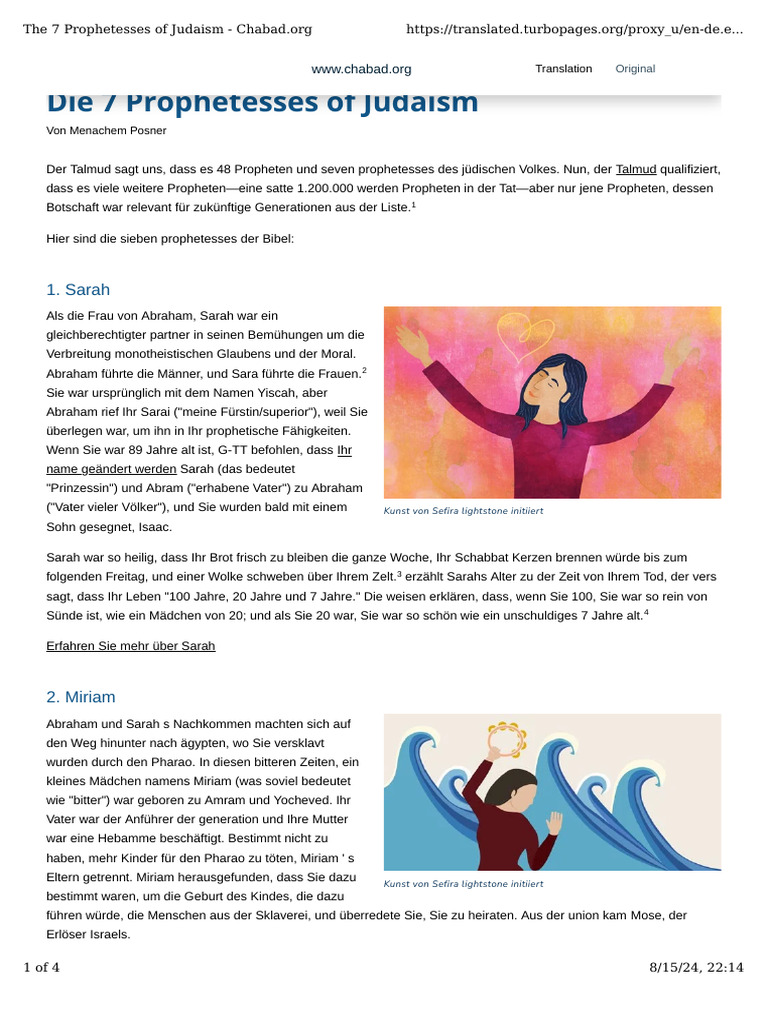 Die 7 Prophetinnen des Judentums | PDF | Book Of Esther | Esther