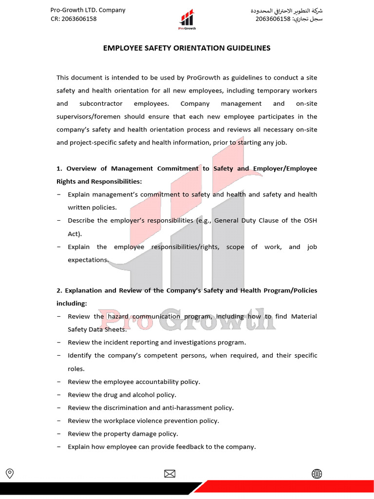 Employee Safety Orientation Program | PDF | Occupational Safety And Health | Employment