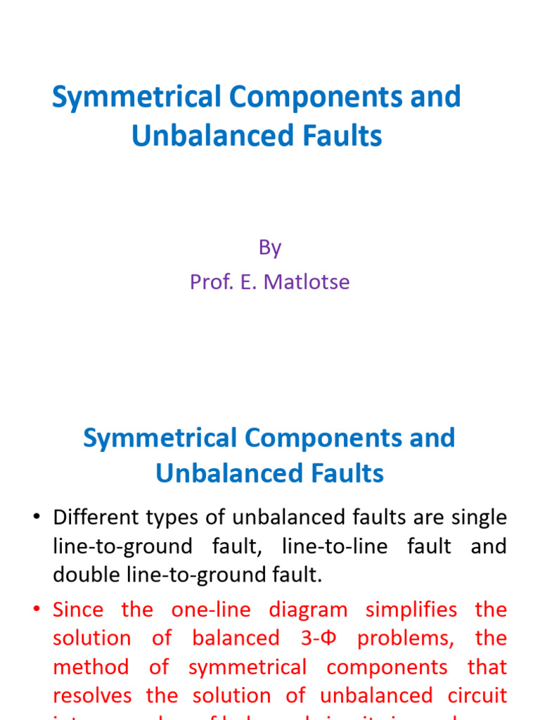Symmetrical Components in Fault Analysis | PDF | Physical Quantities ...