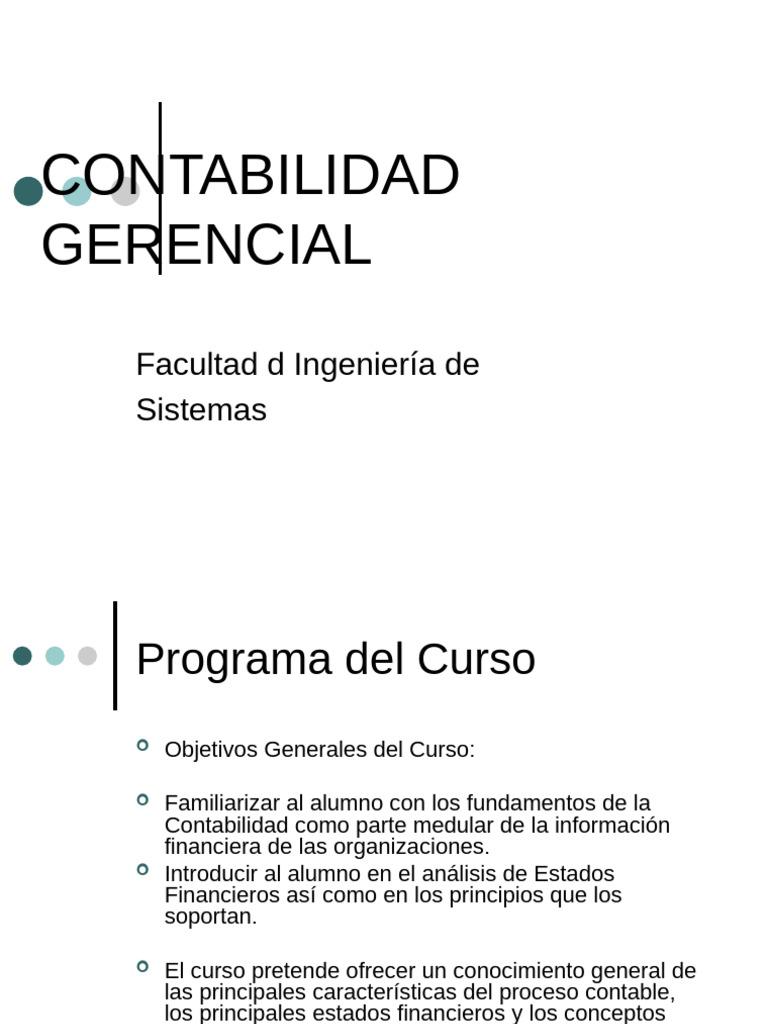 Diapositvas de Contabilidad Gerencial | PDF | Contabilidad | Business