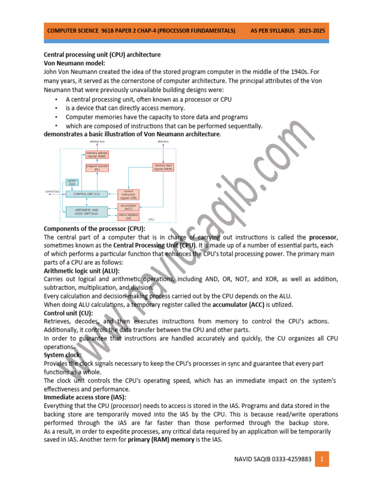 Chapter 4 Processor Fundamentals | PDF | Assembly Language | Central Processing Unit