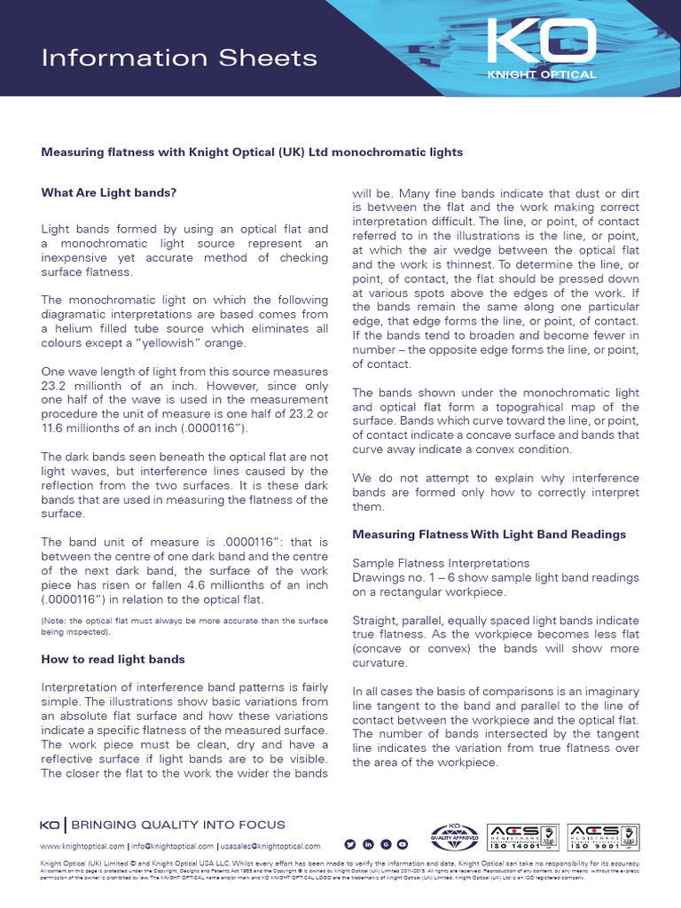 Light Band Surface Flatness Guide | PDF | Optics | Curvature