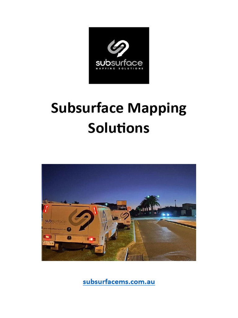 Subsurface Mapping Solutions | PDF