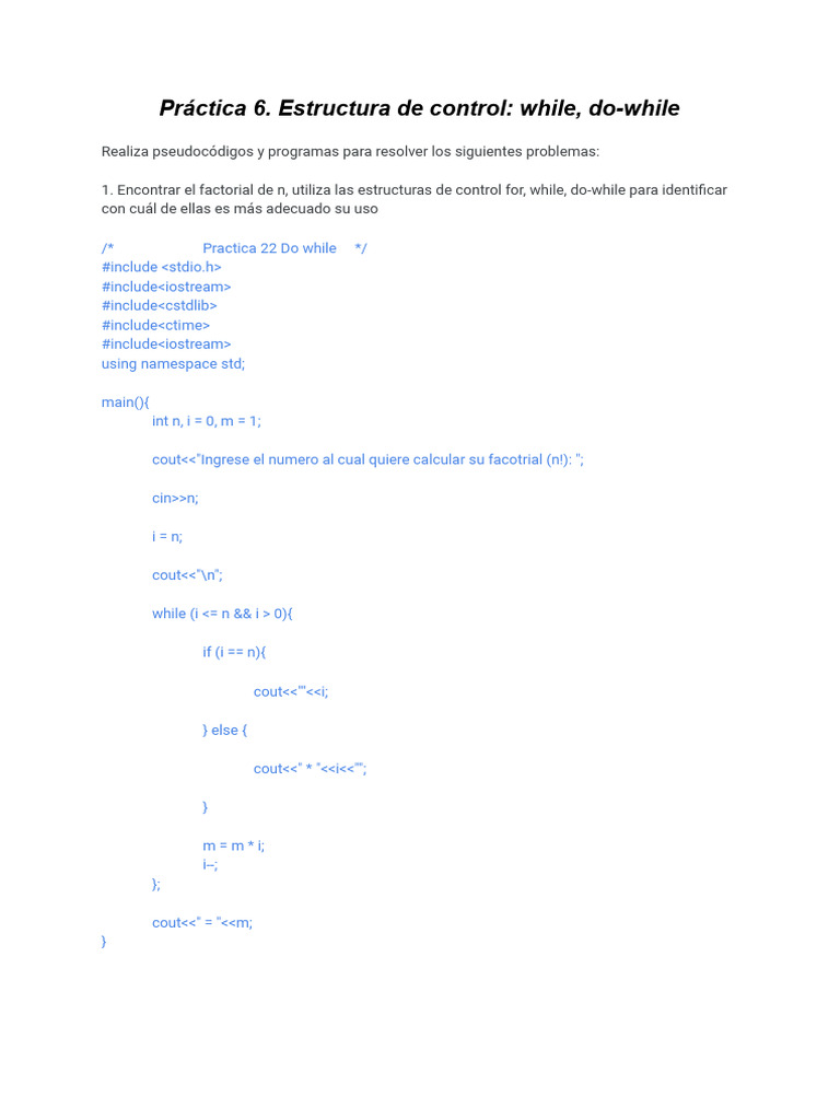 Estructuras de Control en C++ | PDF | Programación de computadoras ...