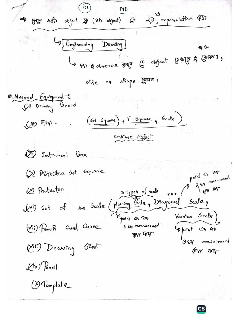Engineering Drawing Class Lecture | PDF