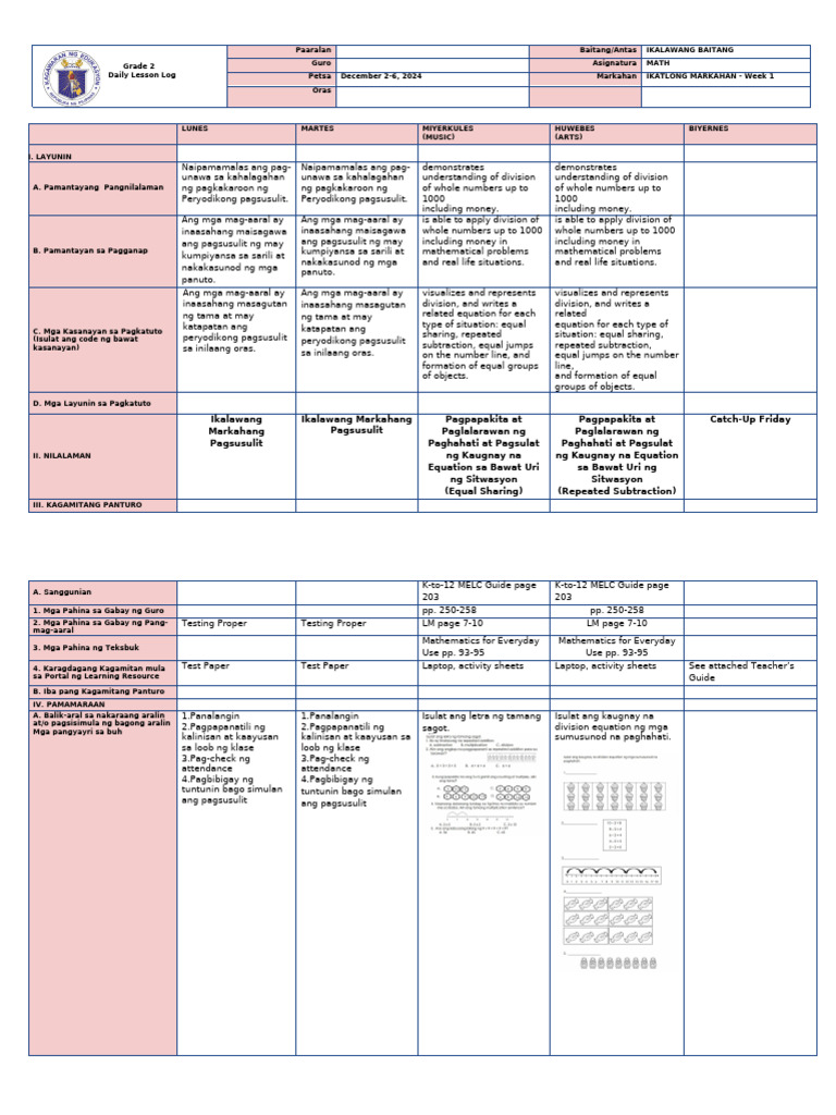 Q3-WEEK1-DLL-MATH-2 | PDF
