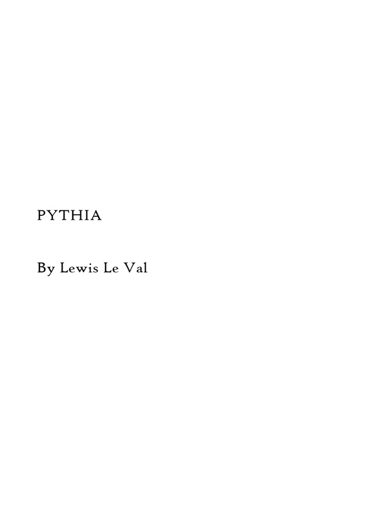 Lewis Le Val - Pythia - 34008213 | PDF | Mentalism | Mediumship