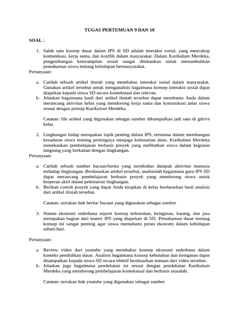 Konsep Dasar IPS Pertemuan 9 Dan 10 | PDF