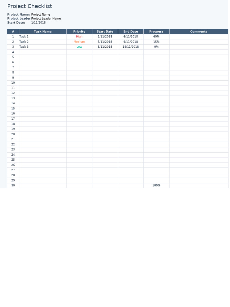 Project Checklist | PDF