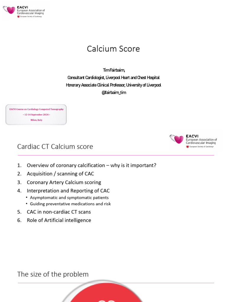 Calcium Score - T. Fairbairn | PDF | Ct Scan | Cardiovascular Diseases