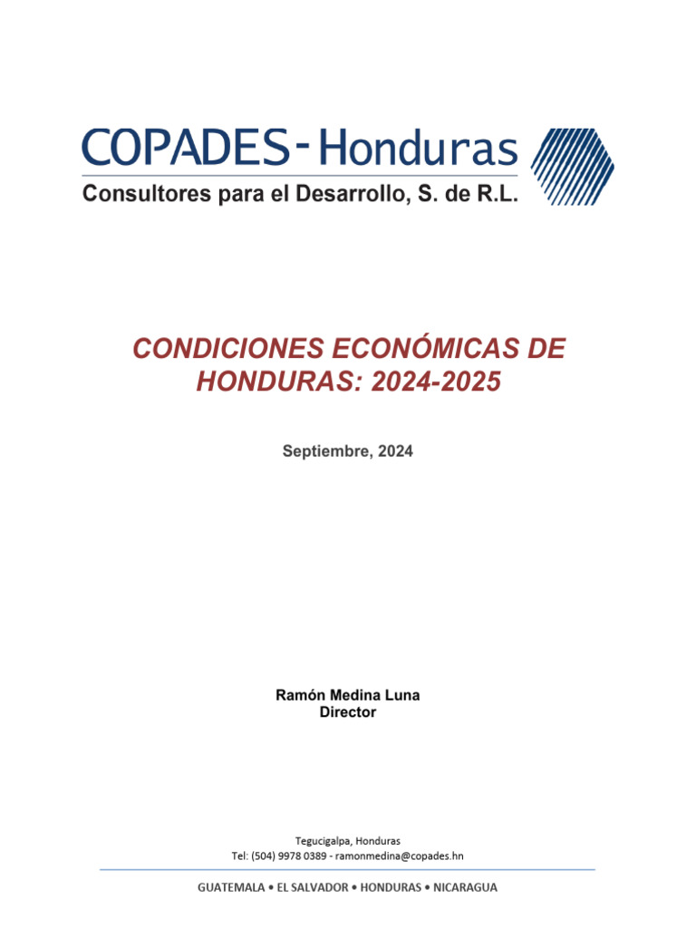 Condiciones Economicas de Honduras 2024 2025 A | PDF | Inflación ...