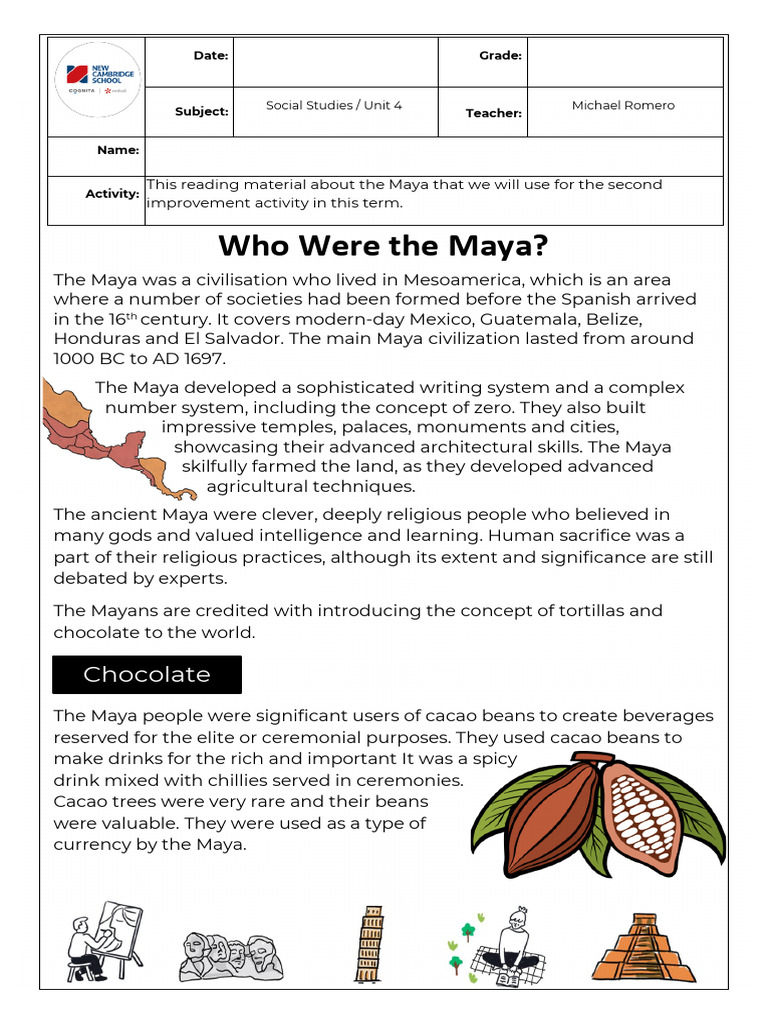 Resource 1 - Reading Material. The Maya Civilization | PDF | Maya ...