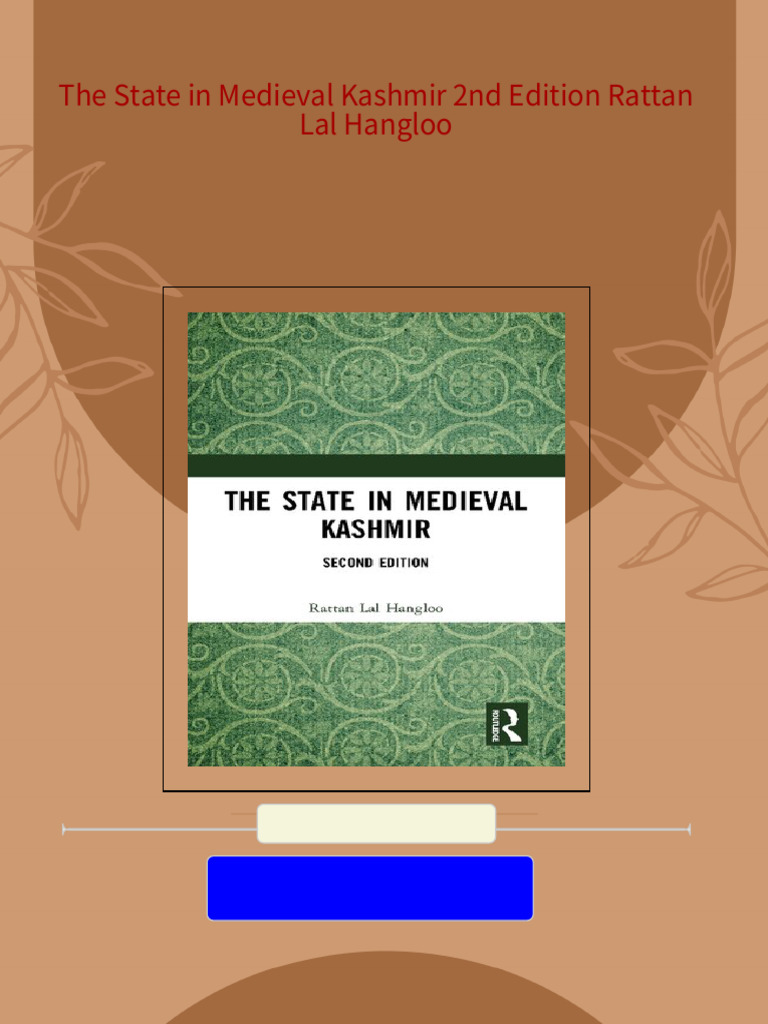 The State in Medieval Kashmir 2nd Edition Rattan Lal Hangloo | PDF ...