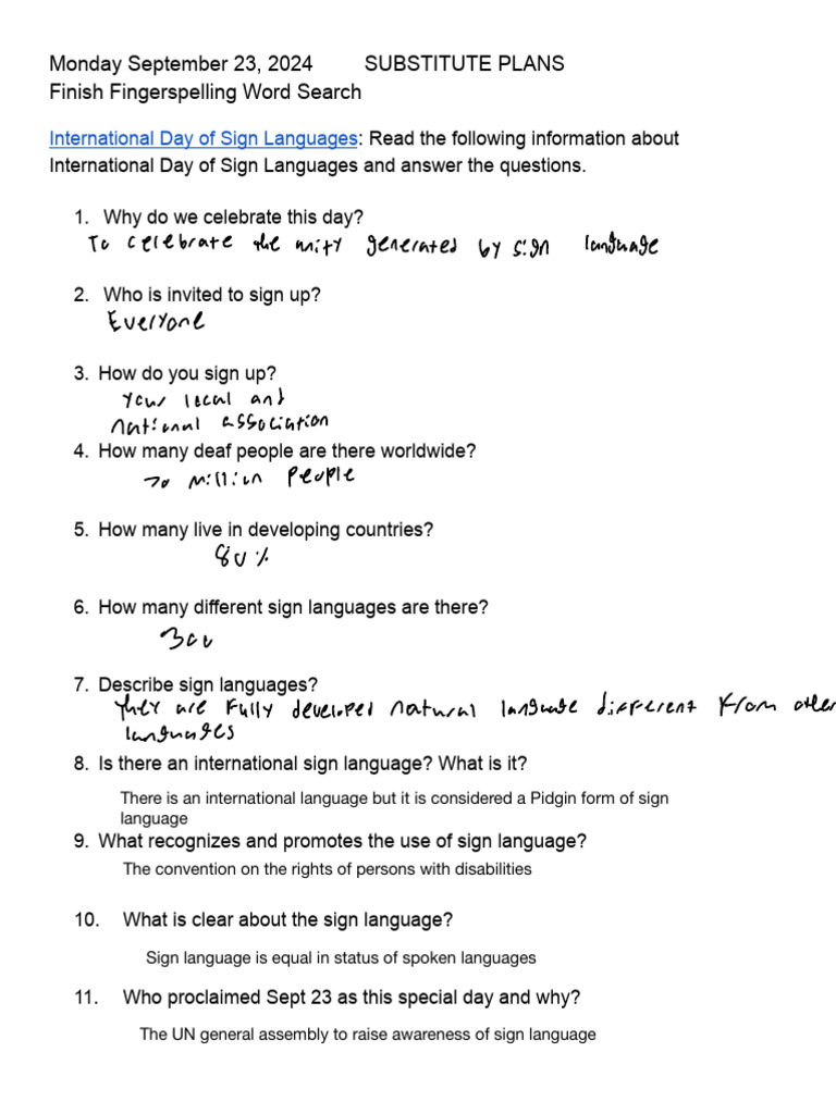 Nathan Benitez - International Day of Sign Languages | PDF