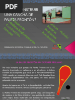 Medidas y construcción de canchas de frontón | PDF | Color | Deportes