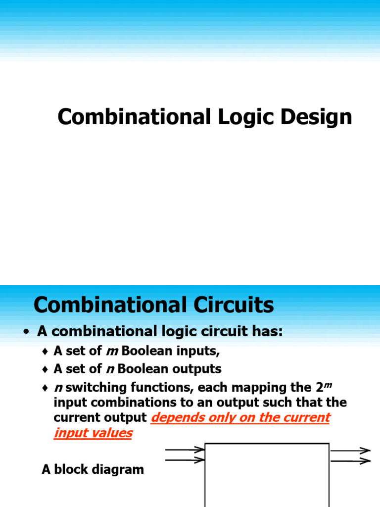 Combinational Logic Circuit Design Guide | PDF