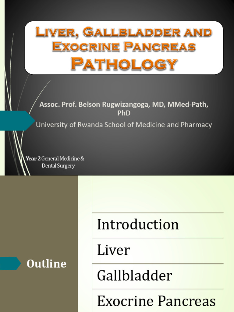 1. Liver, Gallbladder and Exocrine Pancreas Pathology_2024–25 | PDF ...