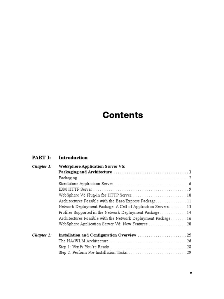 Websphere Application Server V6: Packaging and Architecture