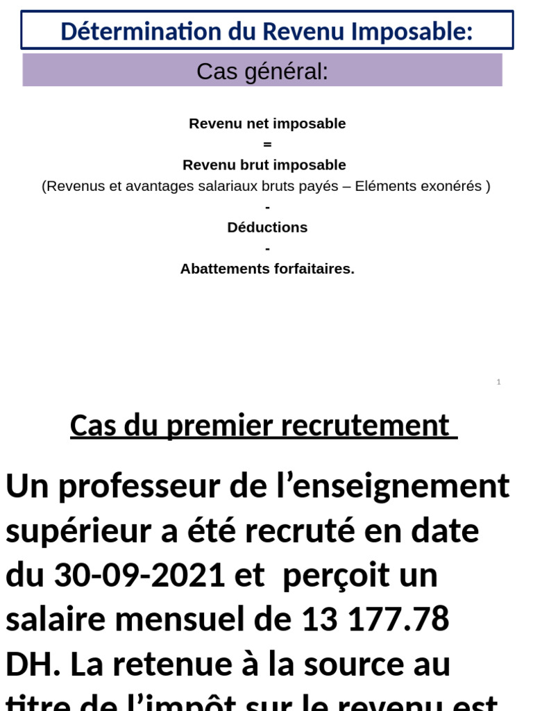 Cas Pratiques Ir-s (1) | PDF | Impôt sur le revenu | Retraite