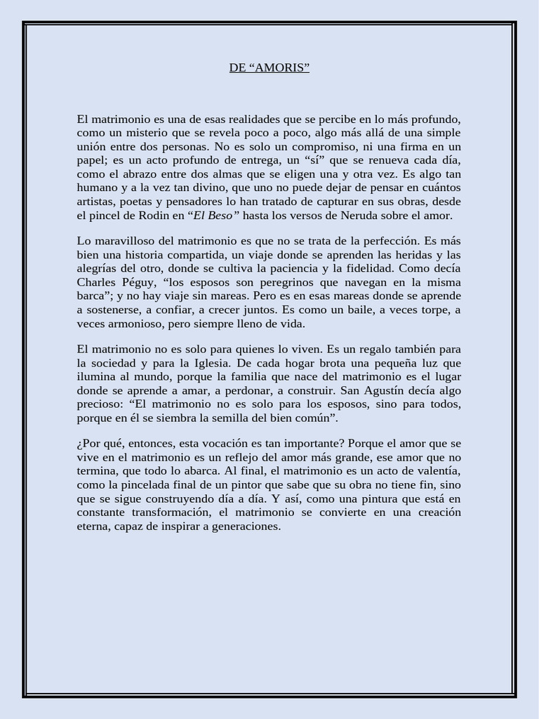 Del Amor Matrimonial | PDF