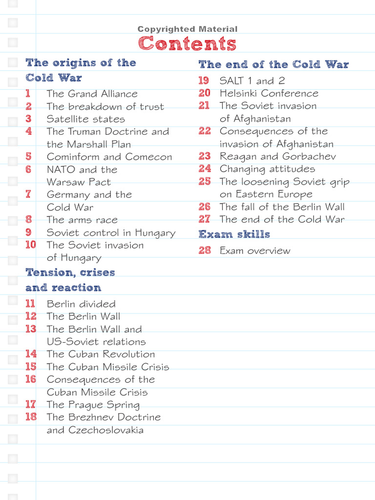 Revise Edexcel Gcse History Superpower Relations Revision Cards | PDF ...