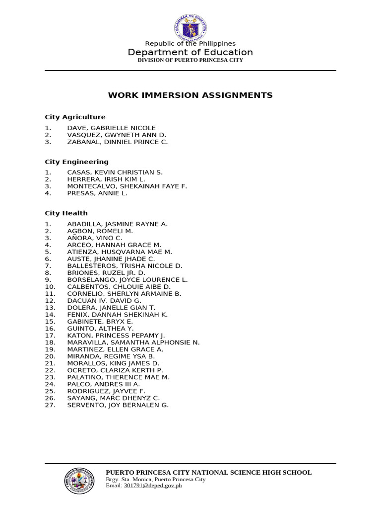 FINAL-IMMERSION-ASSIGNMENTS | PDF