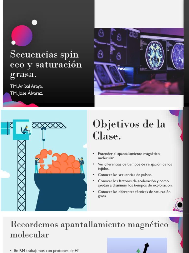 Secuencias Spin Eco y Saturación Grasa | PDF | Química
