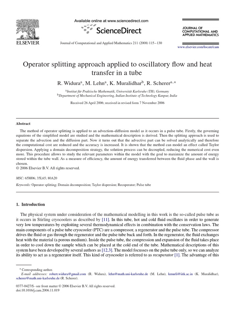 Operator Splitting | PDF | Fluid Dynamics | Physical Phenomena