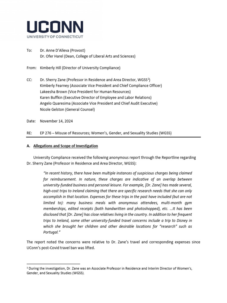 Misuse of Resources - WGSS - Final Report and Appendix | PDF