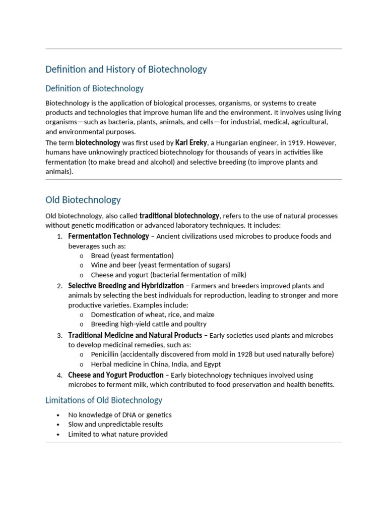 Biotechnology Notes | PDF | Biotechnology | Biological Pest Control